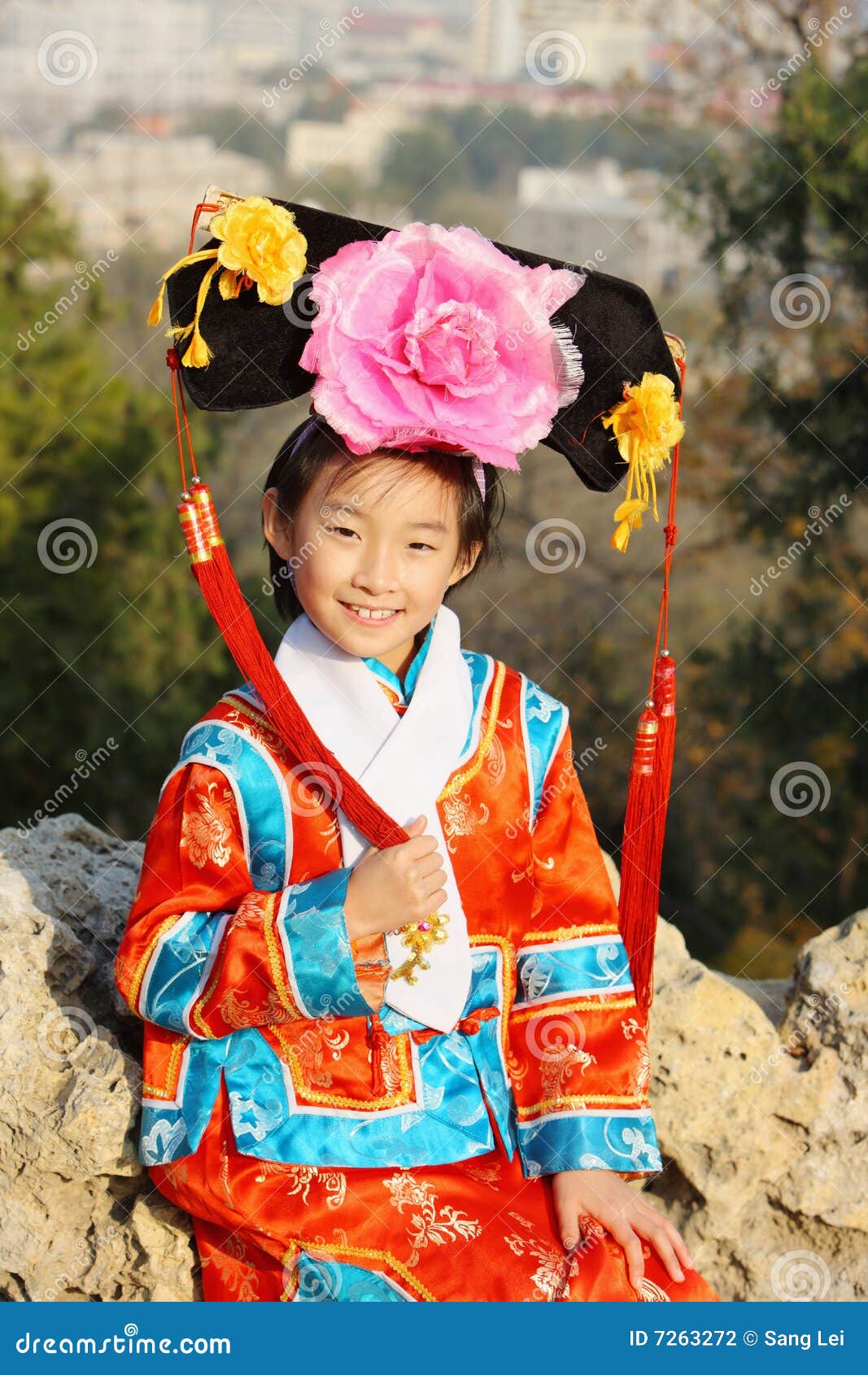 Classic chinese child stock photo. Image of pattern, qing - 7263272