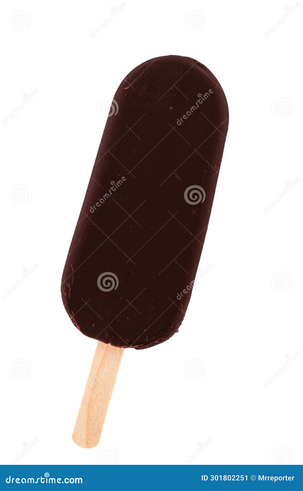 Classic Chocolate Icecream Choc-ice Bar on Stick Stock Image - Image of ...