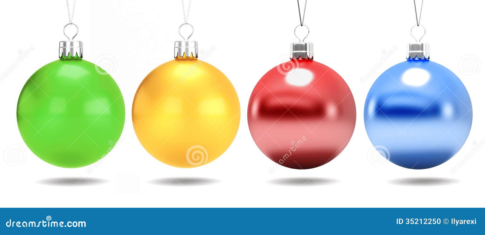 Classic Christmas Balls of Various Colors Stock Illustration ...