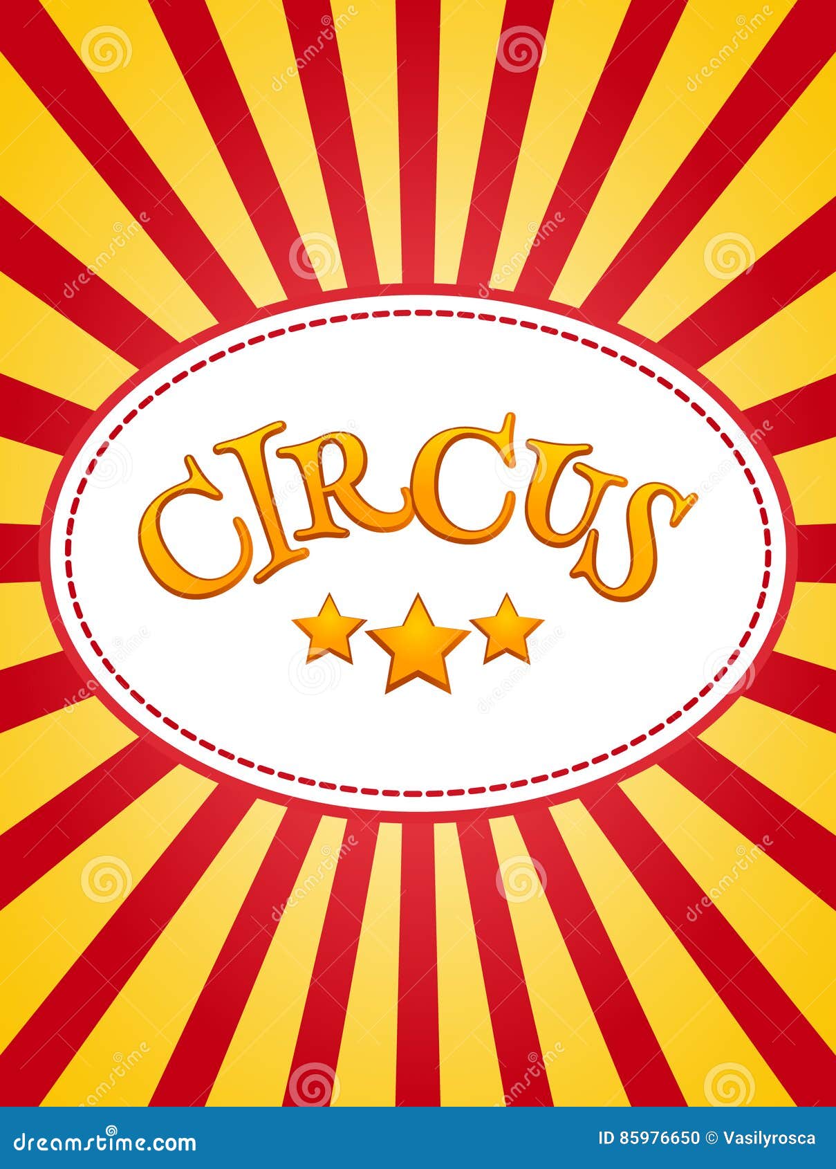 Classic Circus Poster Design Template. Circus Retro Background Design ...