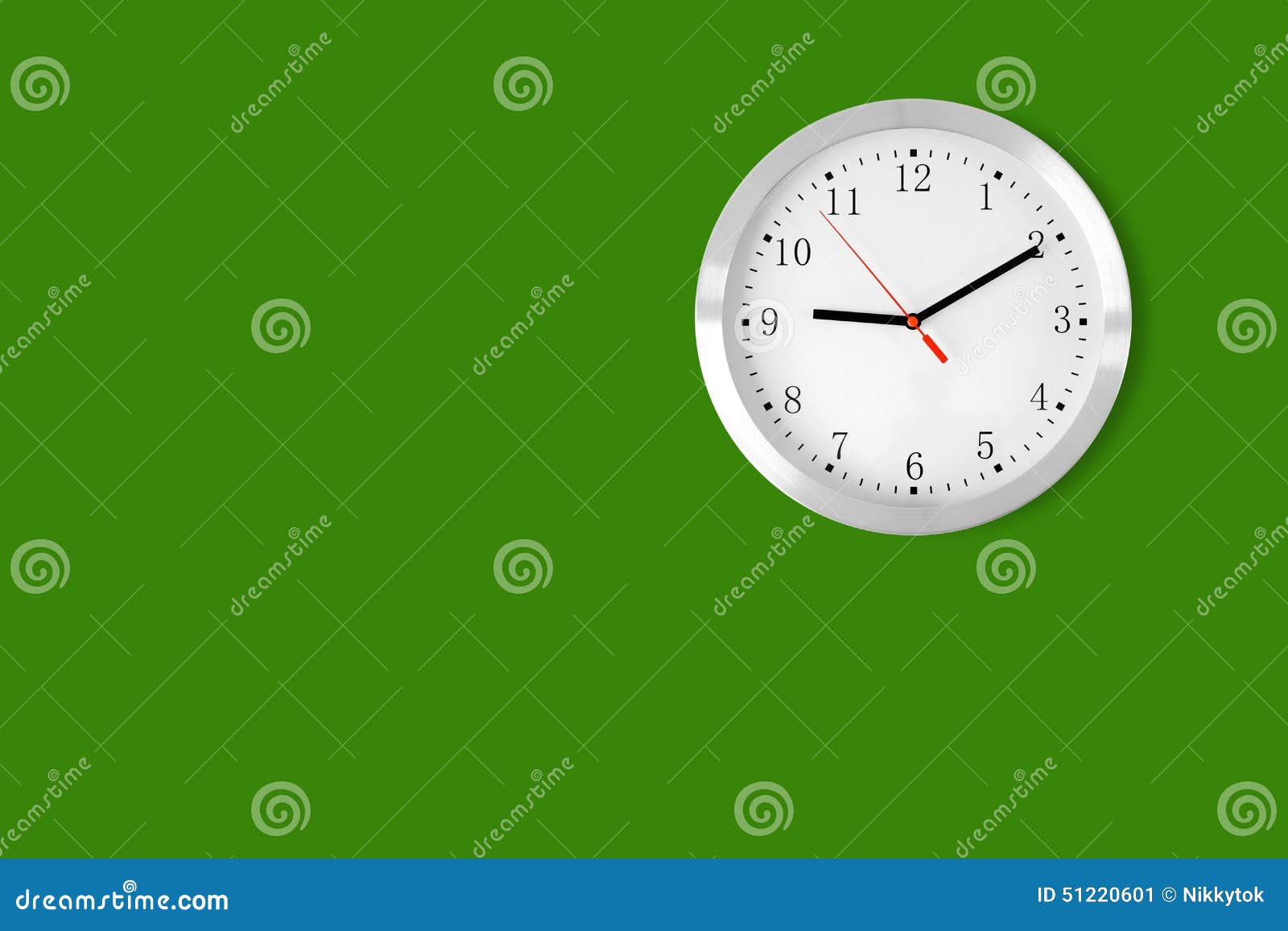 Classic Clock On Green Background Royalty-Free Stock Photography ...