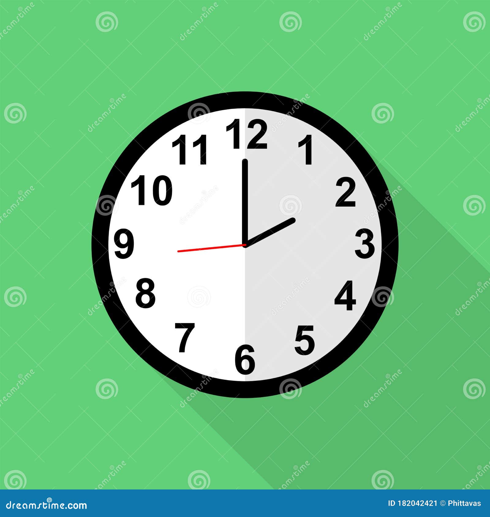 Classic Clock Icon, 2 O`clock Stock Illustration - Illustration of ...