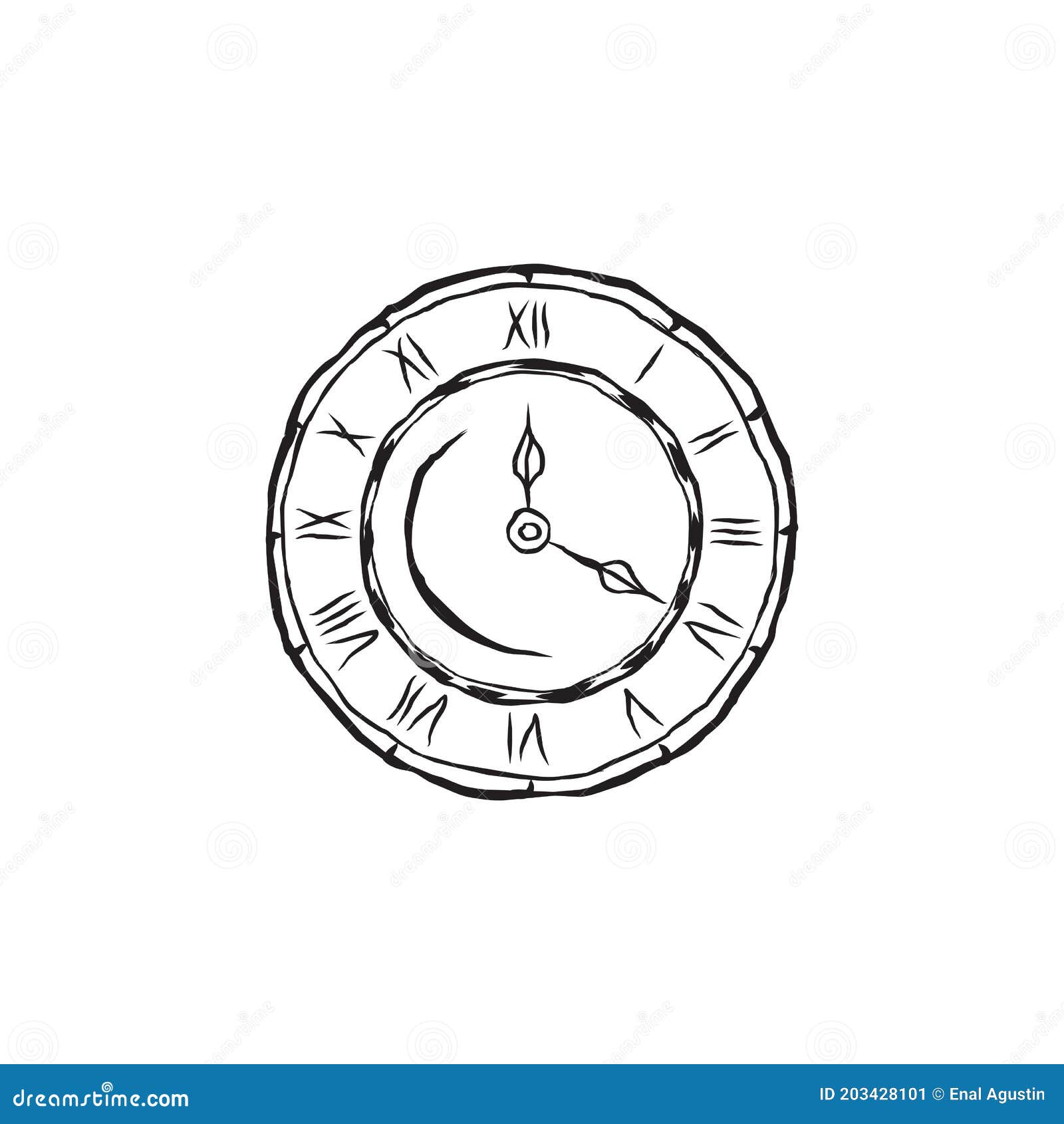 Classic Clock Logo Design Template Stock Vector - Illustration of ...