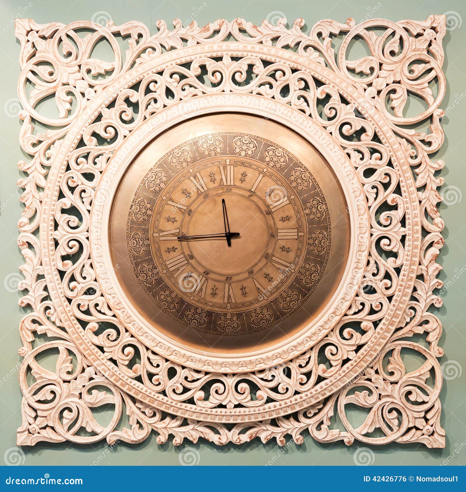 Classic Clock with Moving Pointer Stock Photo - Image of gone, movement ...