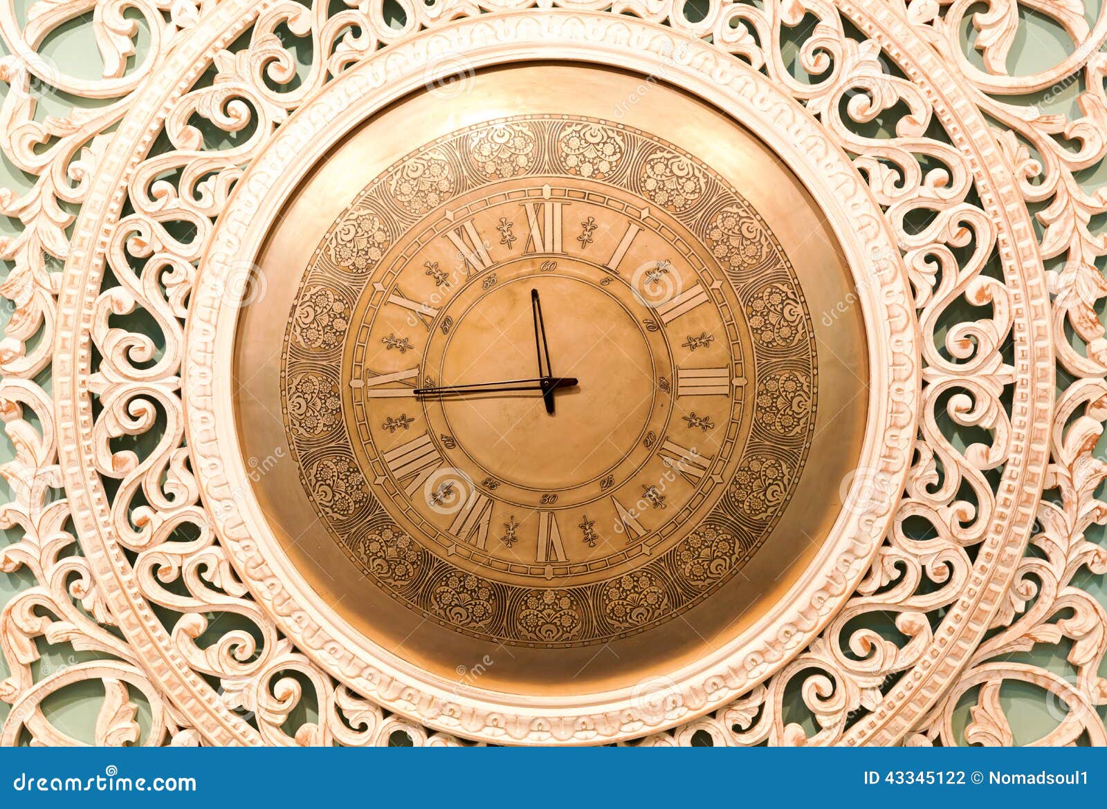 Classic Clock with Moving Pointer Stock Photo - Image of gone, dial ...