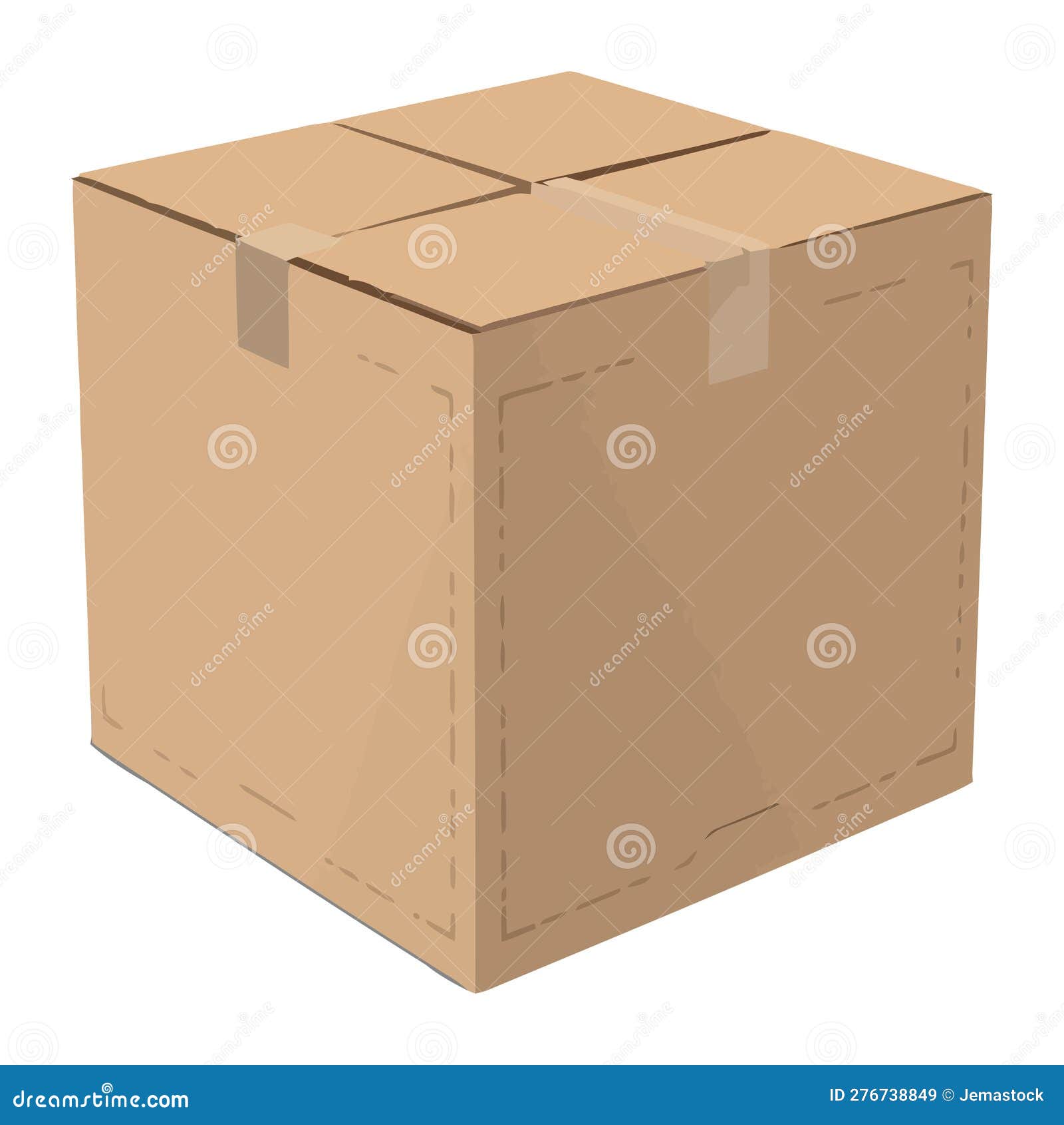 Classic Closed Carton Box Packing Stock Vector - Illustration of ...