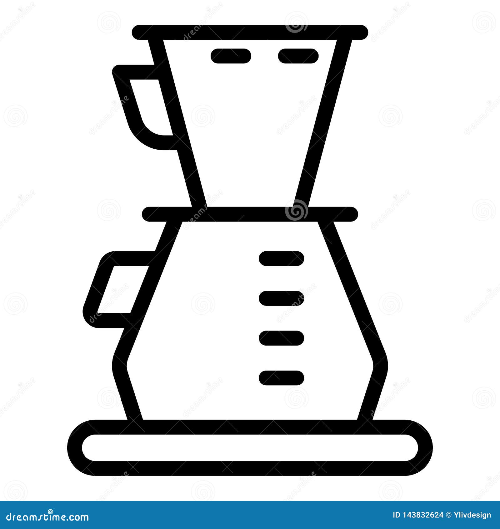 Classic Coffee Filter Icon, Outline Style Stock Vector - Illustration ...