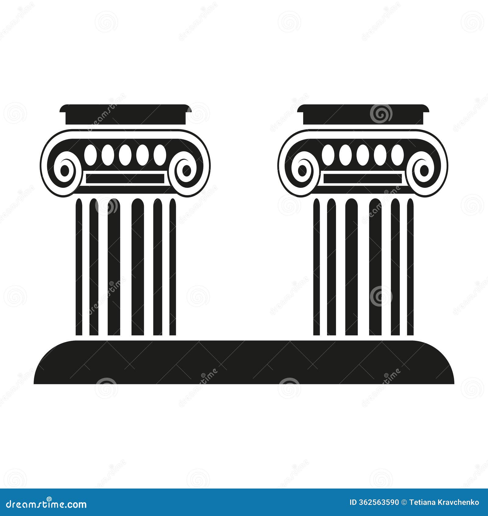 Classic Column Icon. Ancient Architecture Symbol. Greek Pillar ...