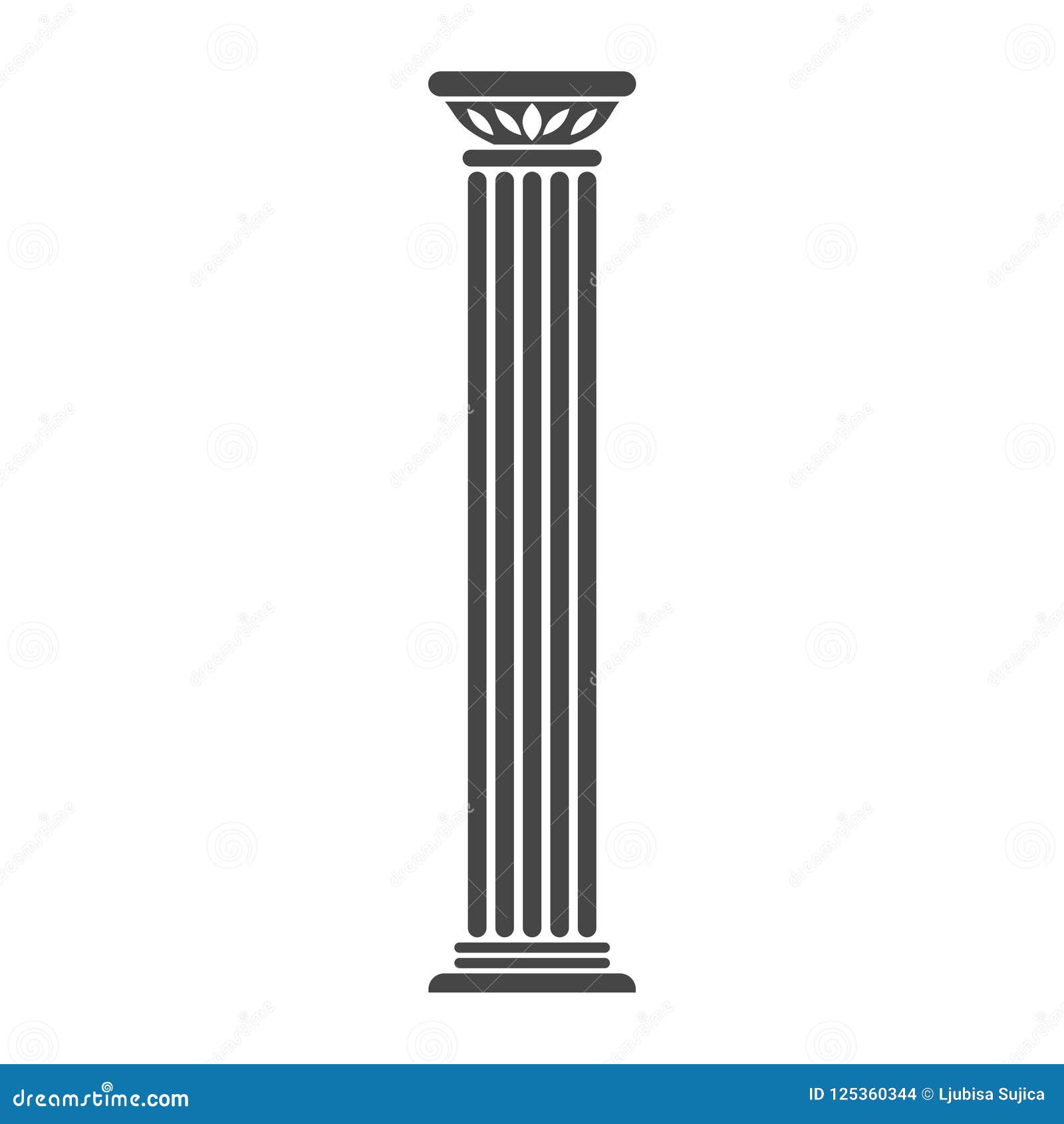 Classic Column Icon, Simple Vector Icon Stock Vector - Illustration of ...