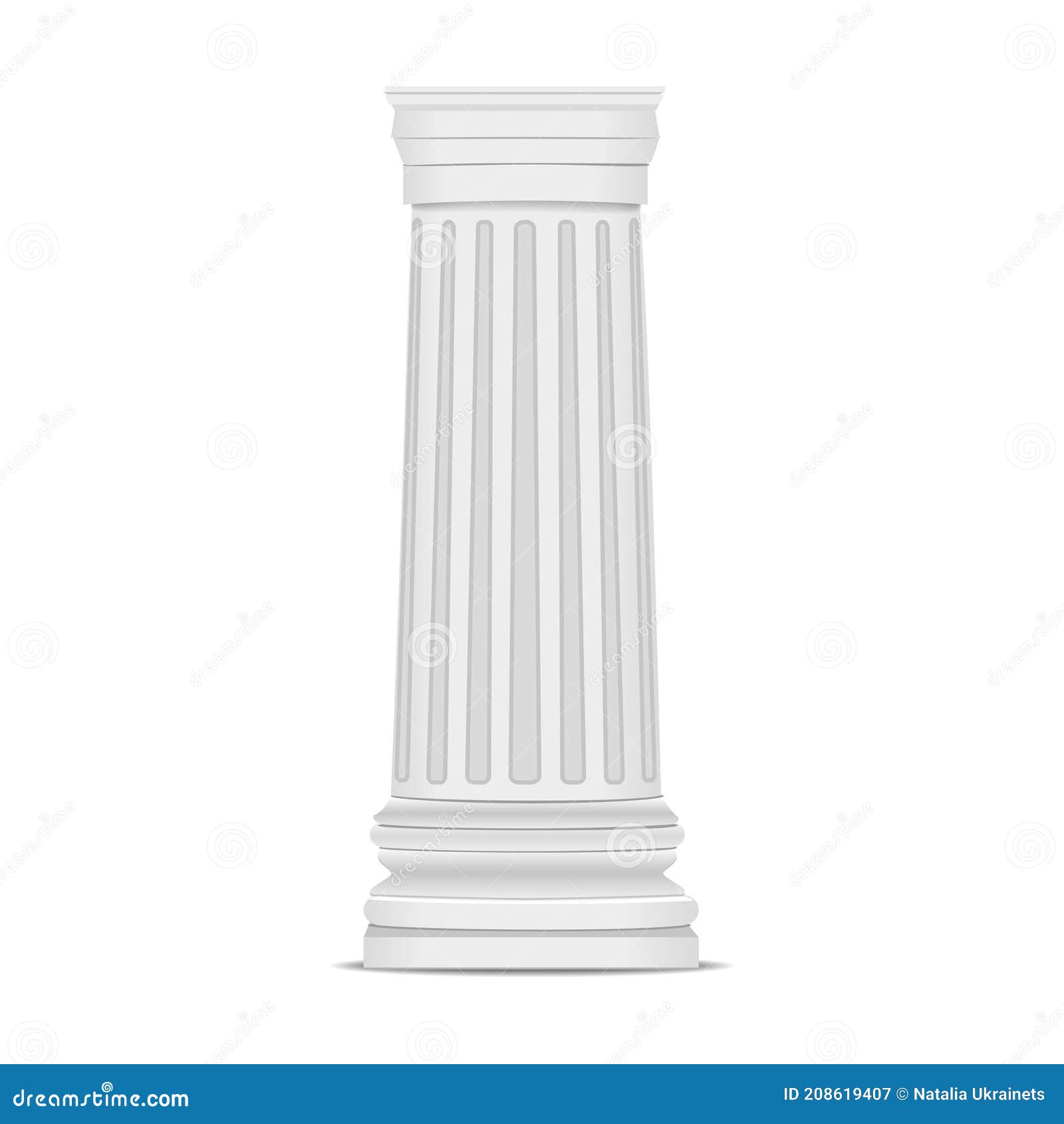 Classic column stock vector. Illustration of column - 208619407