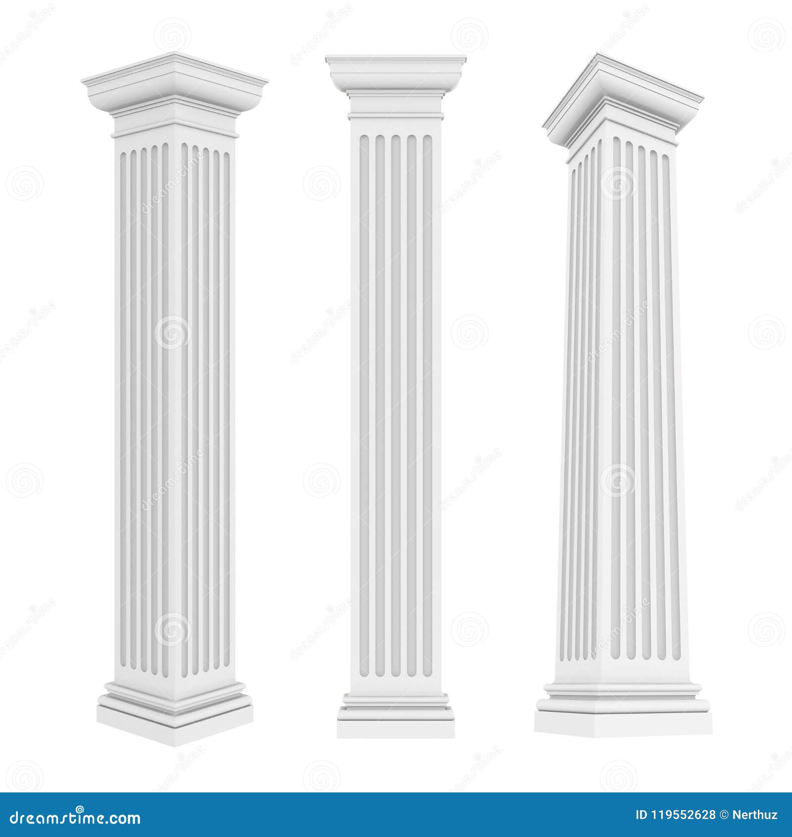 Classic Columns Isolated stock illustration. Illustration of ...