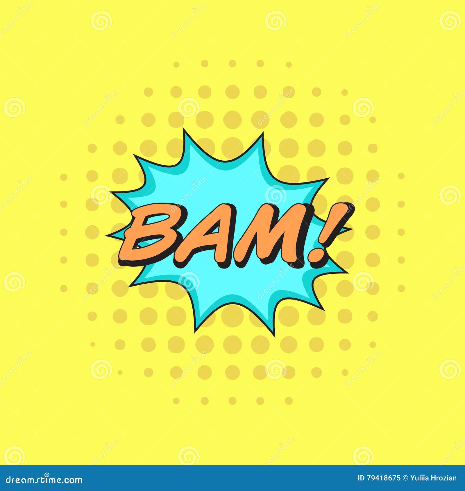 Classic Comics Books Speech Sticker BAM! Stock Vector - Illustration of ...