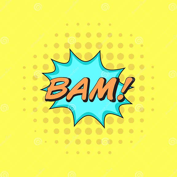 Classic Comics Books Speech Sticker BAM! Stock Vector - Illustration of ...