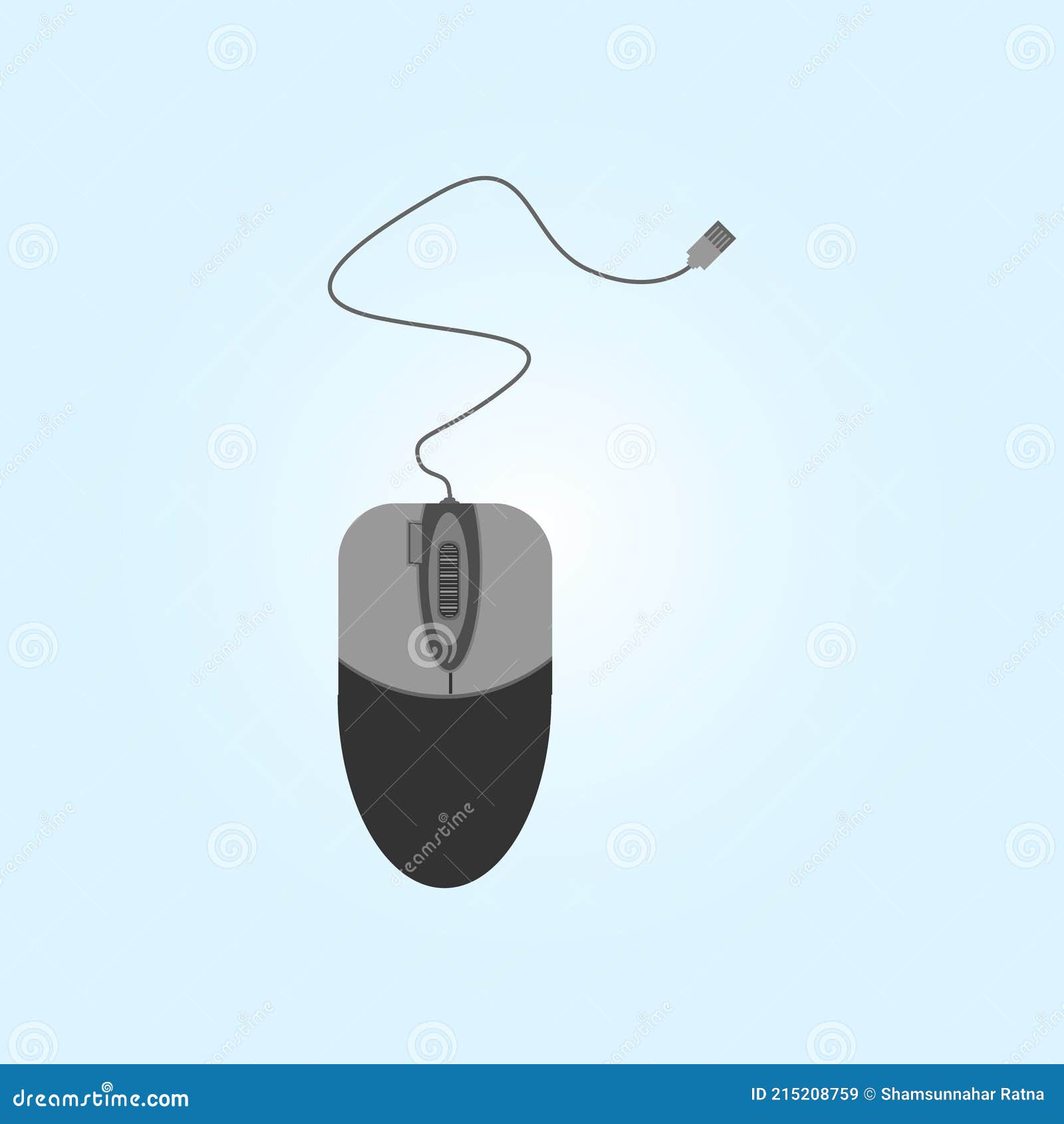 Classic Computer Mouse Design Illustration. Stock Vector - Illustration ...