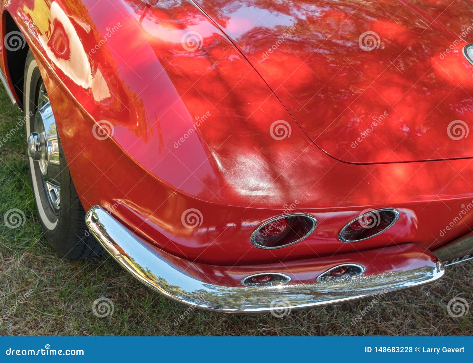 Classic Corvette Rear End Details Stock Photo - Image of historical ...