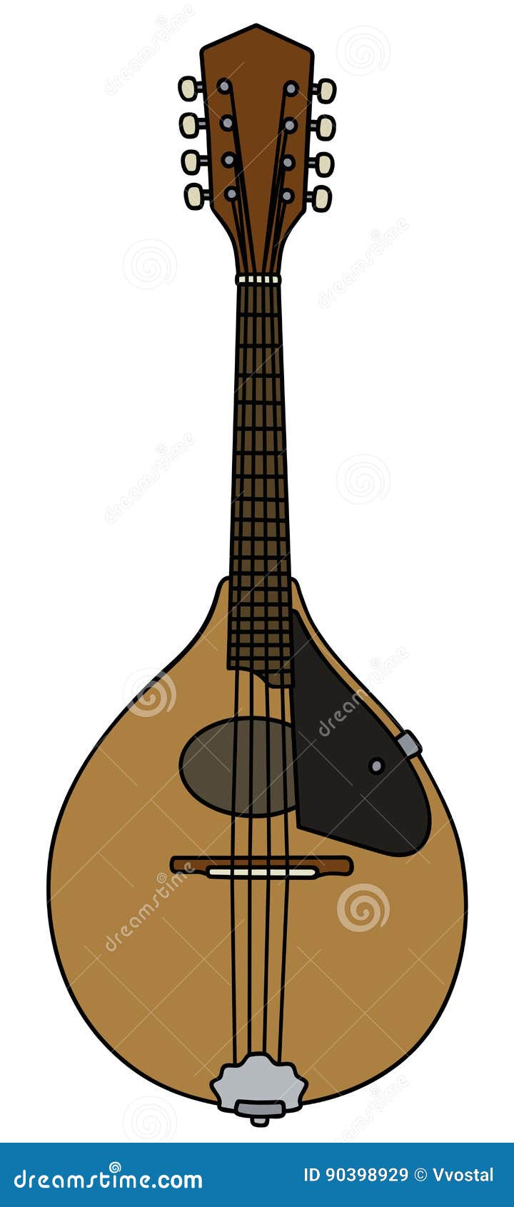 Classic country mandolin stock vector. Illustration of vector - 90398929