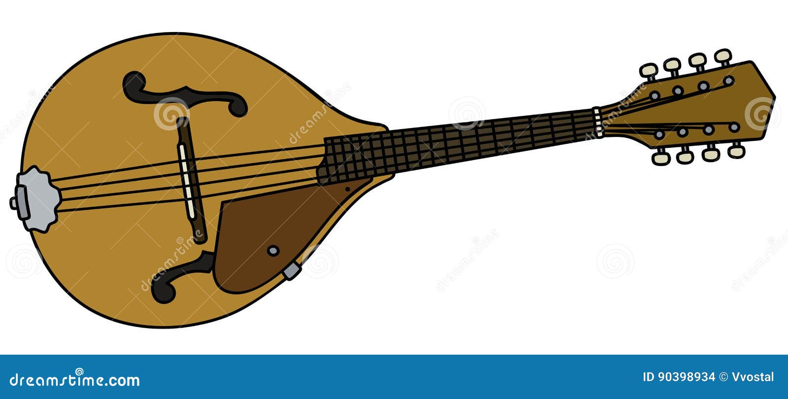 Classic country mandolin stock vector. Illustration of drawing - 90398934