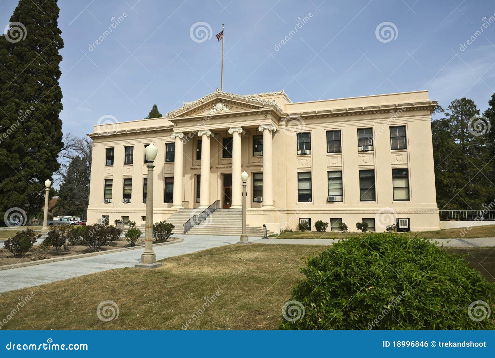Classic County Courthouse stock photo. Image of flower - 18996846