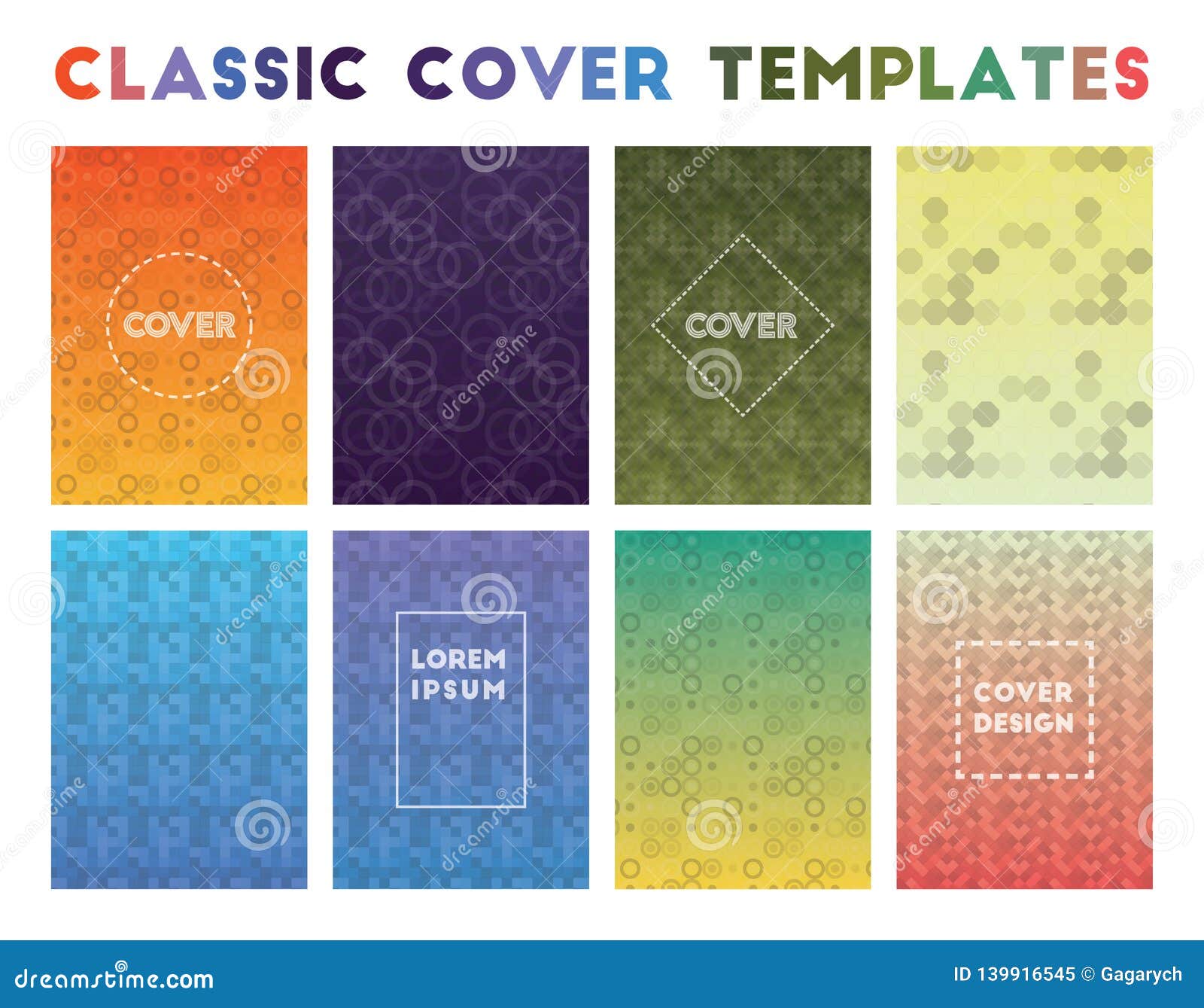 Classic Cover Page Layouts. Vector Illustration | CartoonDealer.com ...