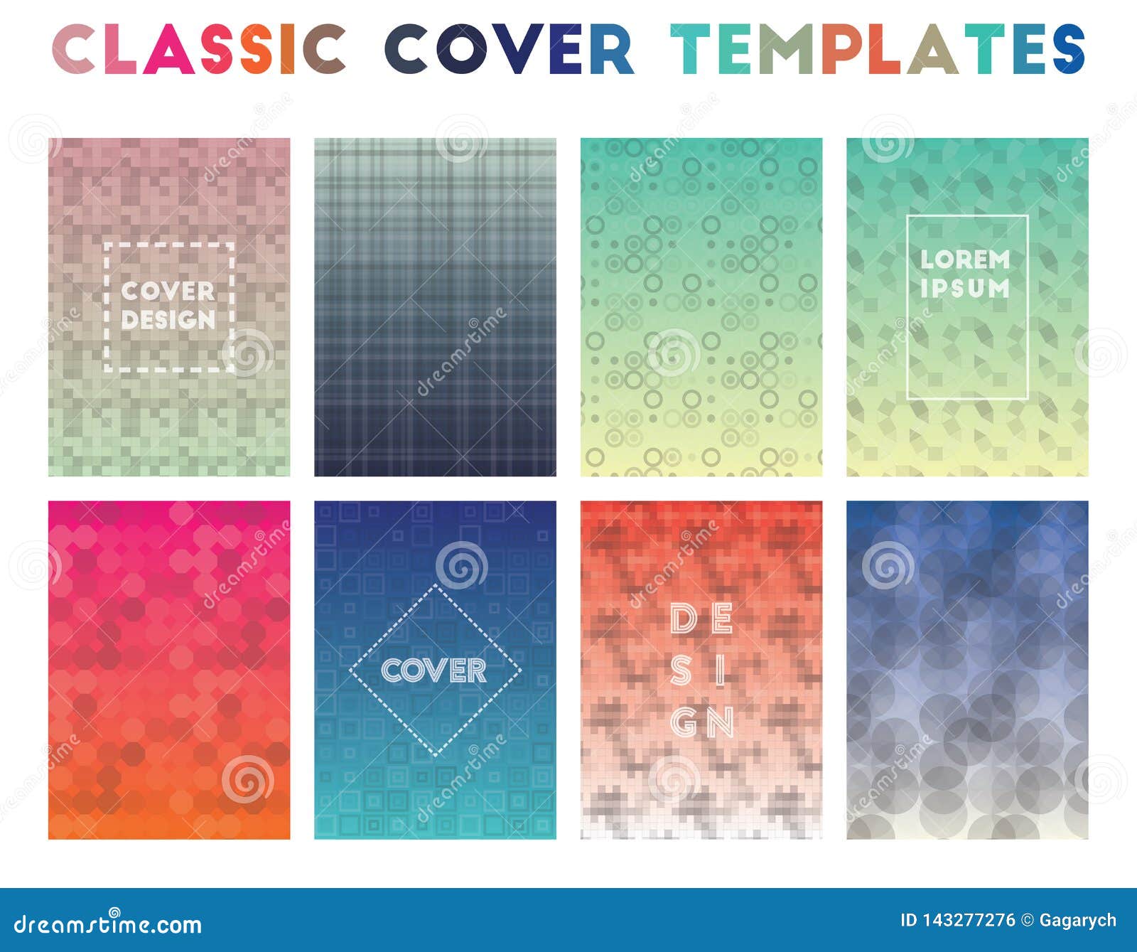 Classic Cover Templates. stock vector. Illustration of brochure - 143277276