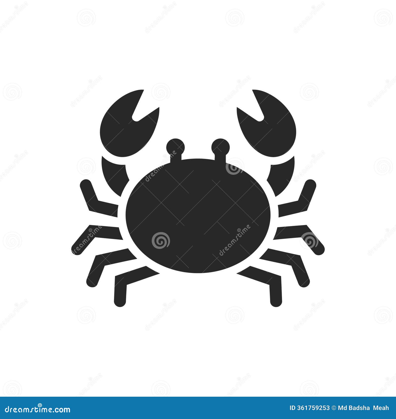 Crab Icon Line Continuous Drawing Vector. One Line Arthropod Crab Icon ...
