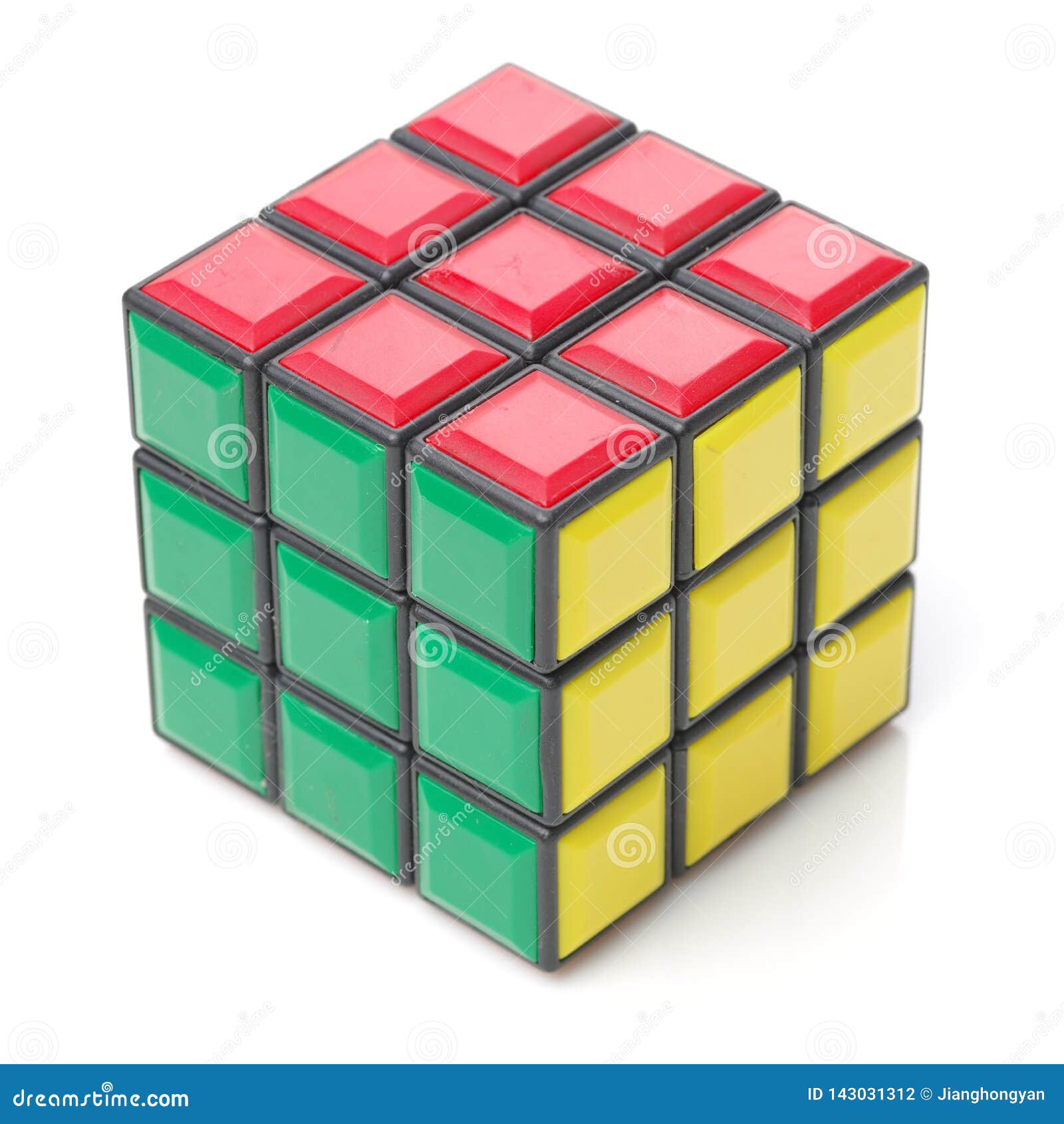 Classic Cube on White Background Editorial Photography - Image of ...