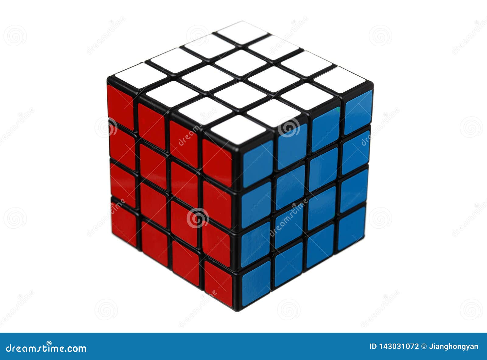 Classic Cube on White Background Editorial Photography - Image of ...