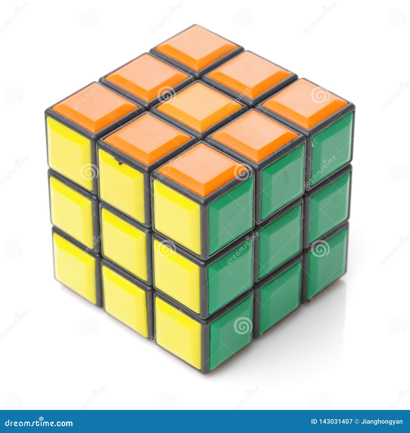 Classic Cube on White Background Editorial Photography - Image of ...