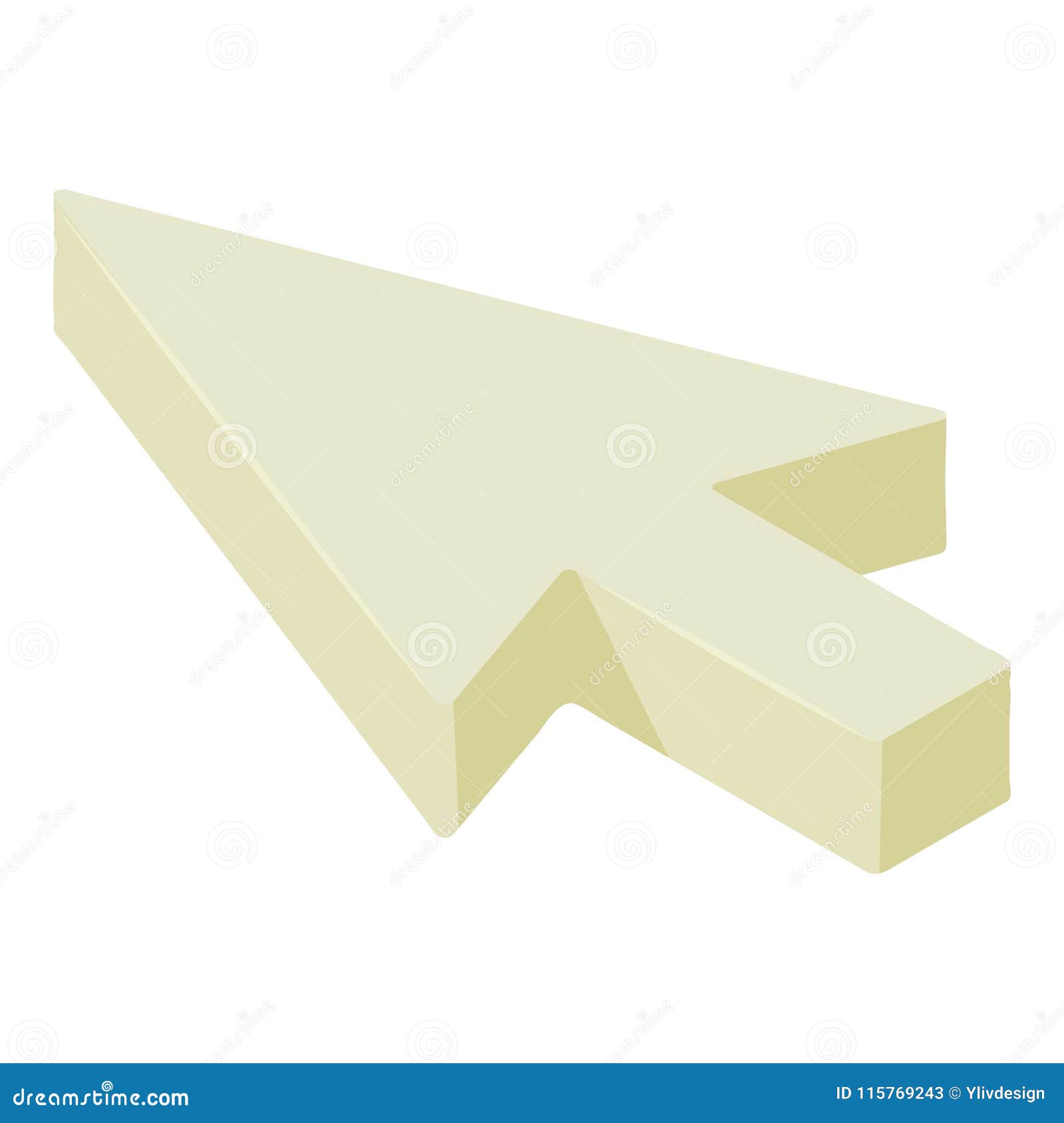 Classic Cursor Icon, Isometric Style Stock Vector - Illustration of ...