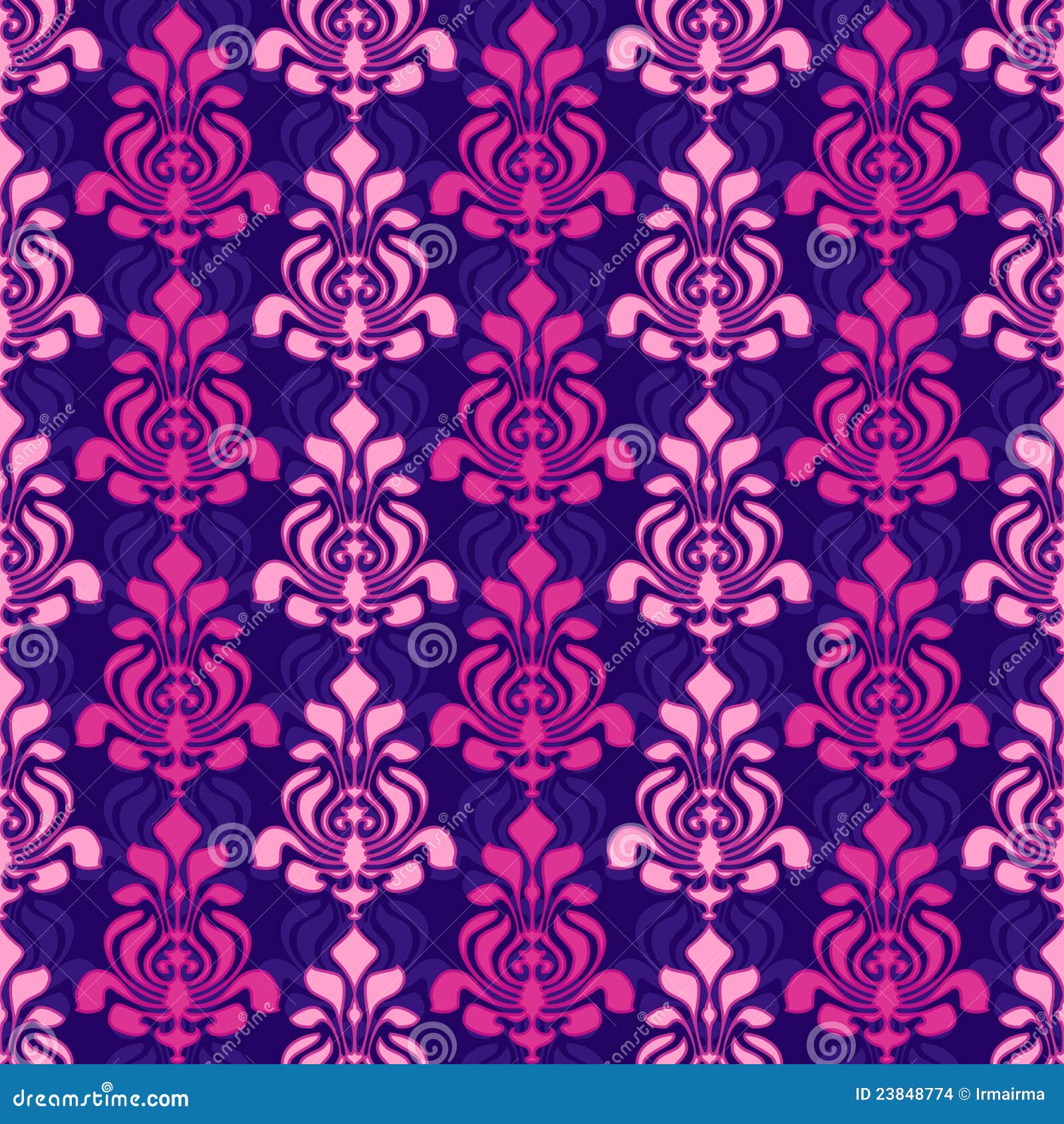 Classic damask pattern stock vector. Illustration of ornate - 23848774