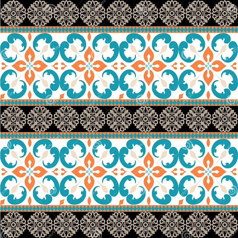 Classic Damask Seamless Pattern - Vector Illustration for Elegant ...