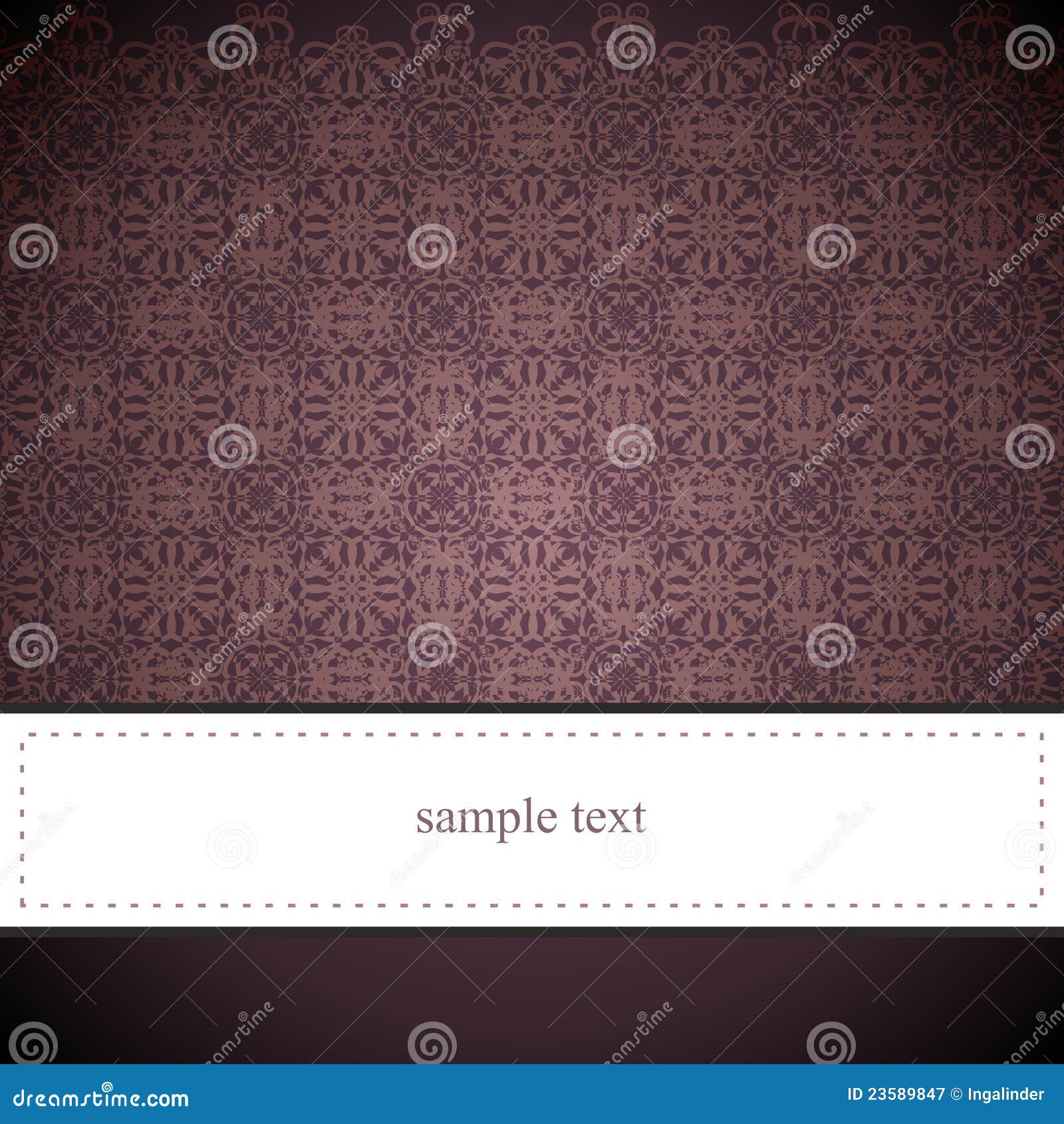 Classic Dark Brown Elegant Card or Invitation Stock Vector ...