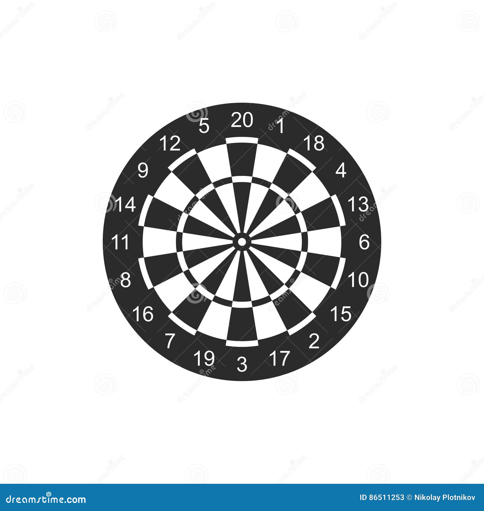 Dart Board Icon Cartoon Vector | CartoonDealer.com #64134915