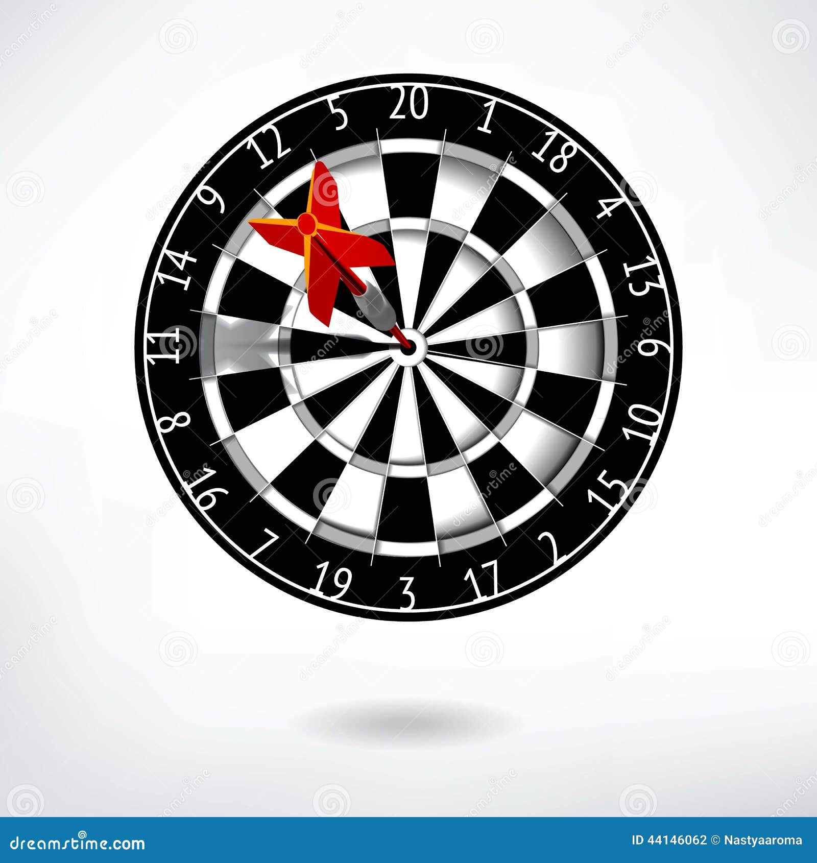 Classic Darts Board With Twenty Sectors. Realistic Dart Boards. Game ...