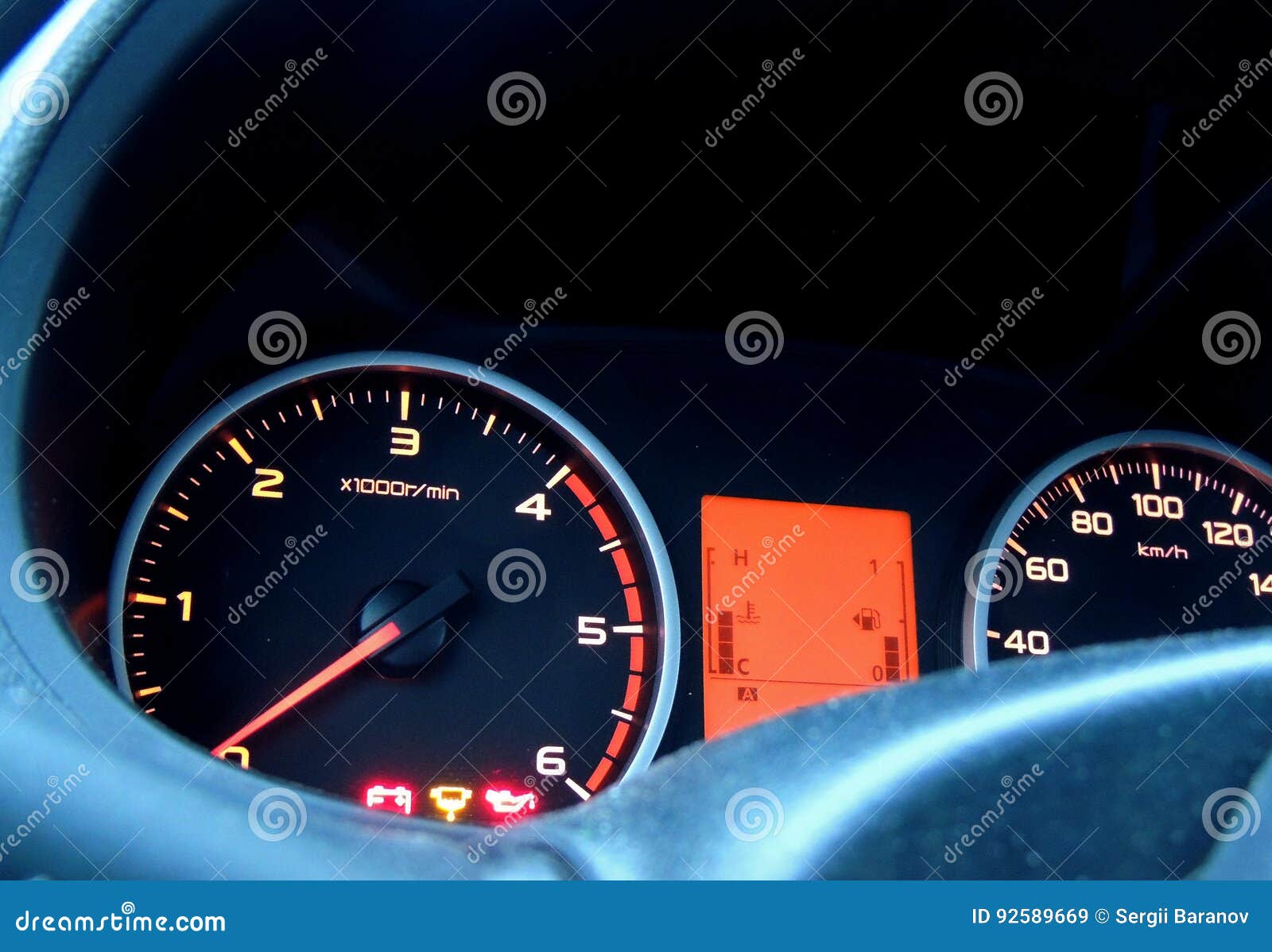 Classic Dashboard Panel in Vehicle Interior Stock Image - Image of ...