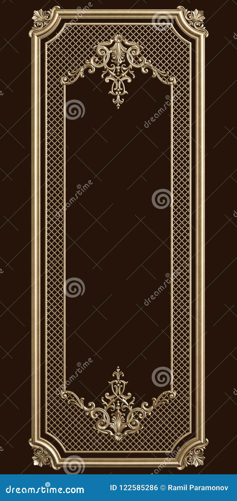 Classic Decor Frame with Ornament Decor for Classic Interior is Stock ...