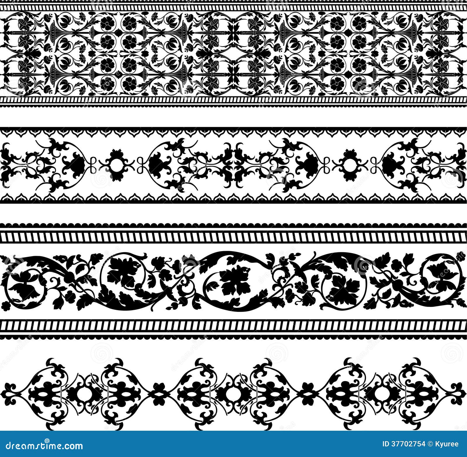 Classic decorative border stock vector. Illustration of ancient - 37702754