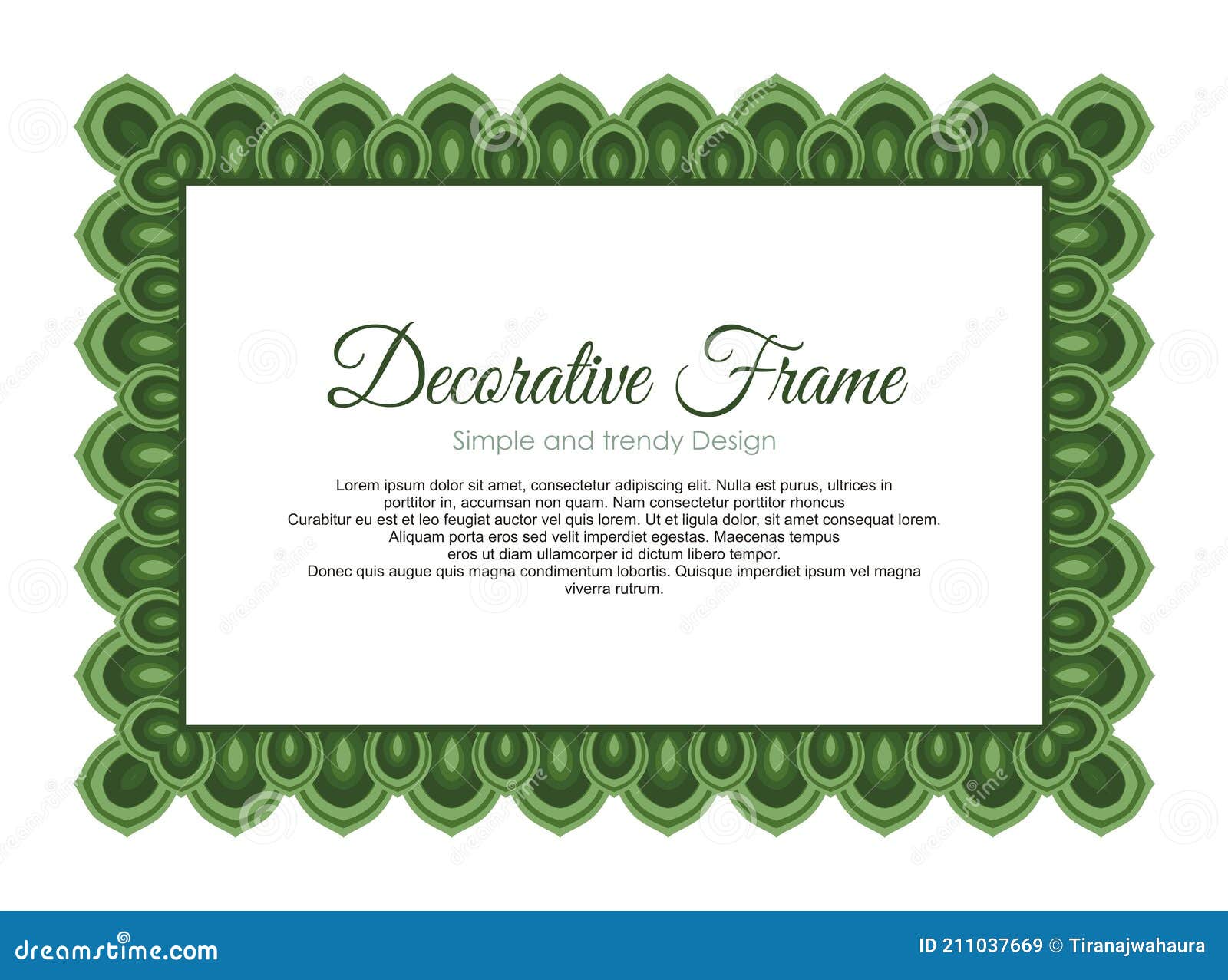 Classic Decorative Frame or Border Vector Design Stock Vector ...