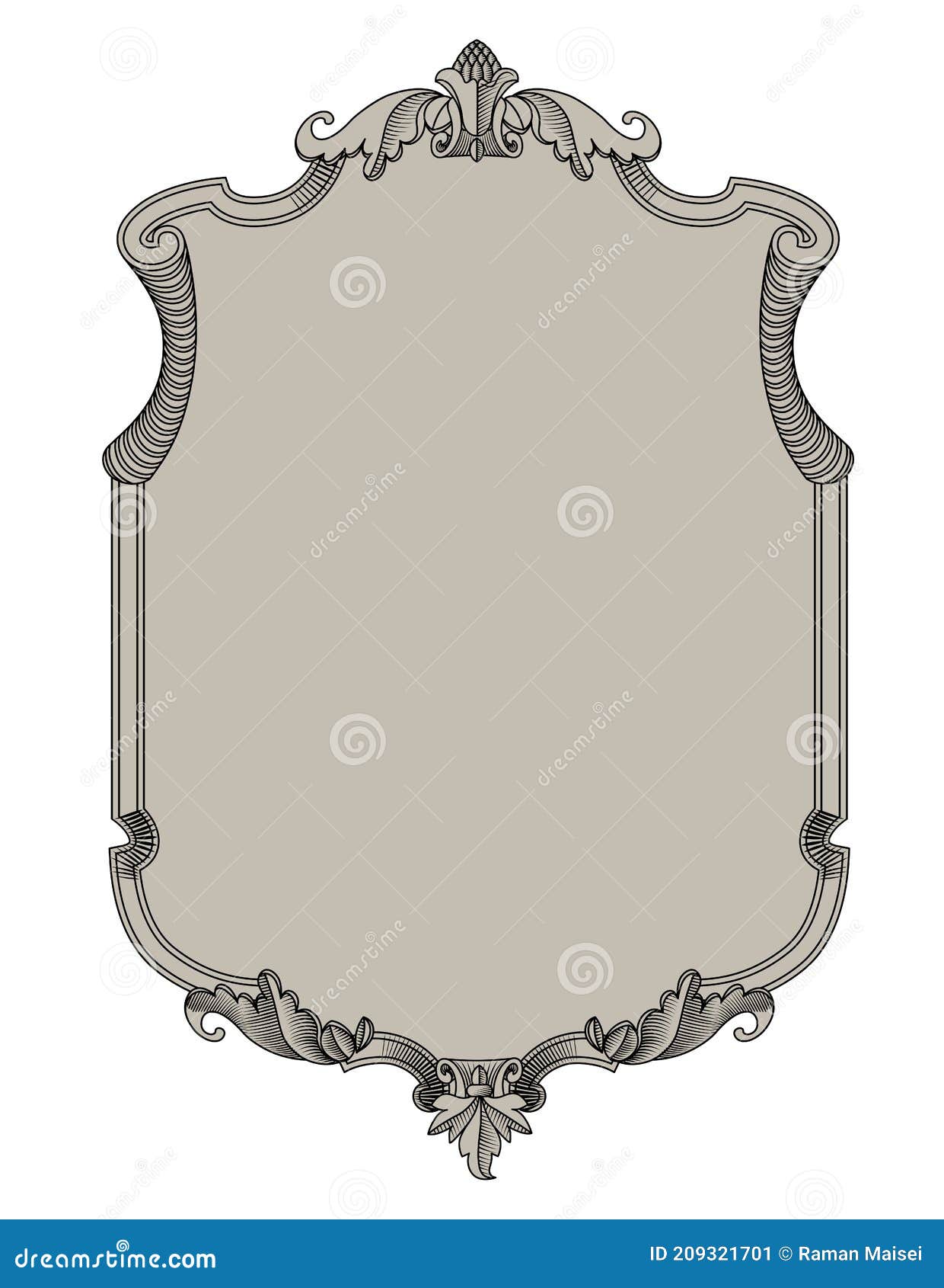 Classic Decorative Frame in Old Style Stock Vector - Illustration of ...