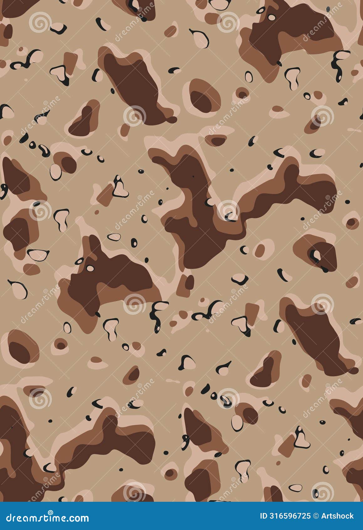 Classic Desert Camouflage Pattern Stock Vector - Illustration of ...