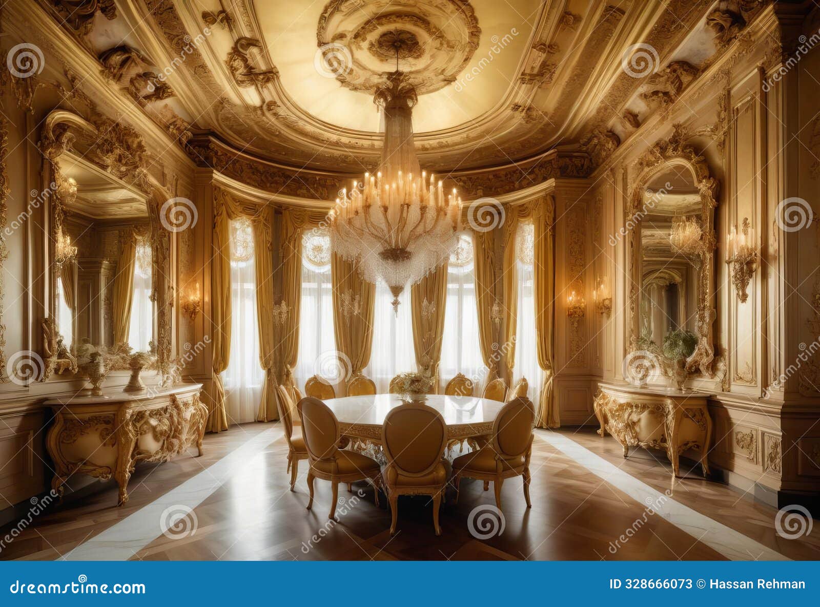 A Classic Design with Renaissance Building Style Stock Illustration - Illustration of beauty ...