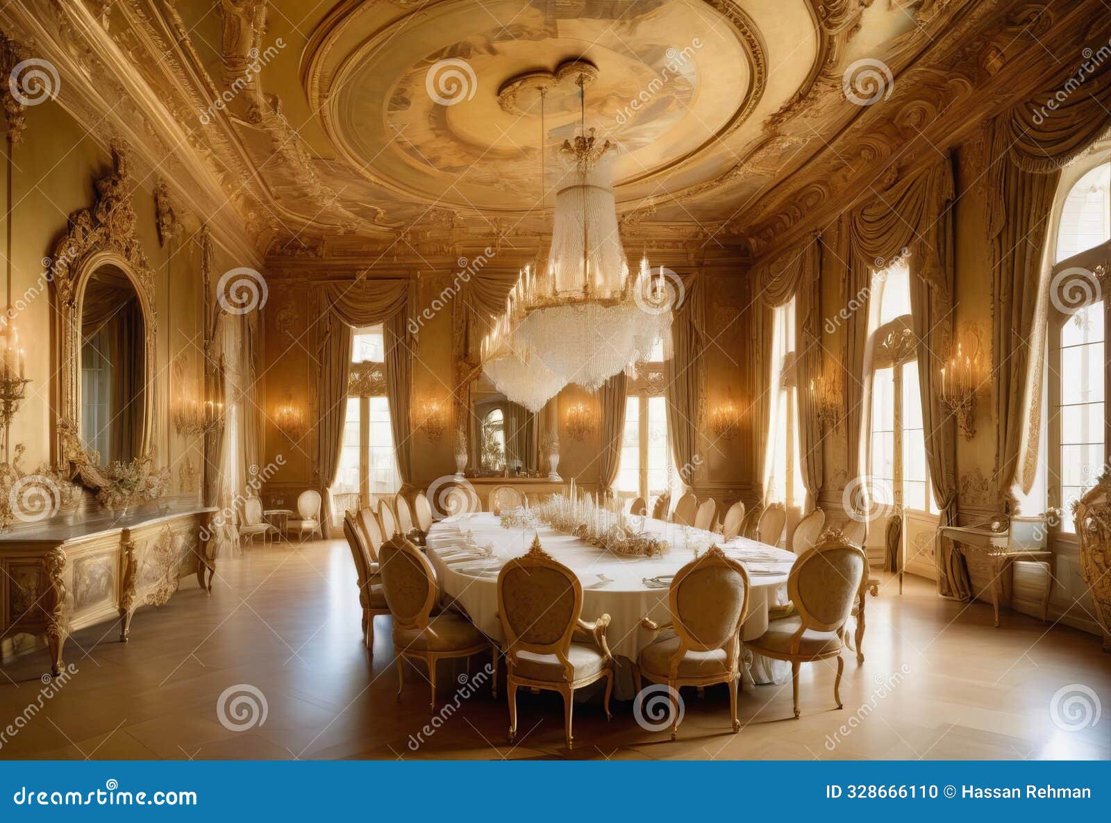 A Classic Design with Renaissance Building Style Stock Illustration ...