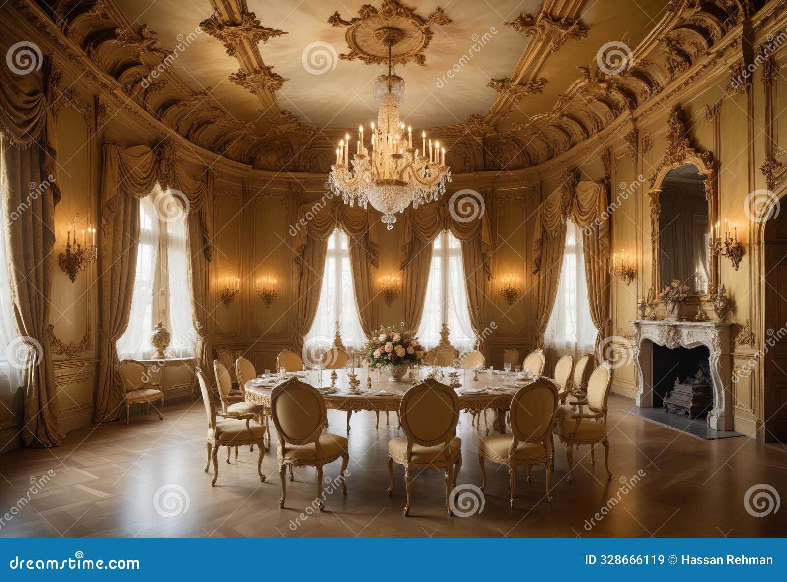 A Classic Design with Renaissance Building Style Stock Illustration ...