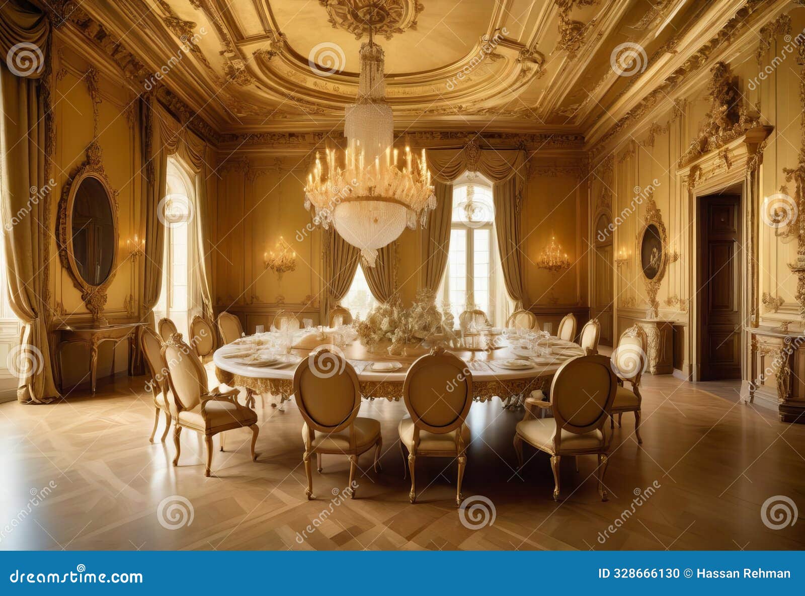 A Classic Design with Renaissance Building Style Stock Illustration - Illustration of ...