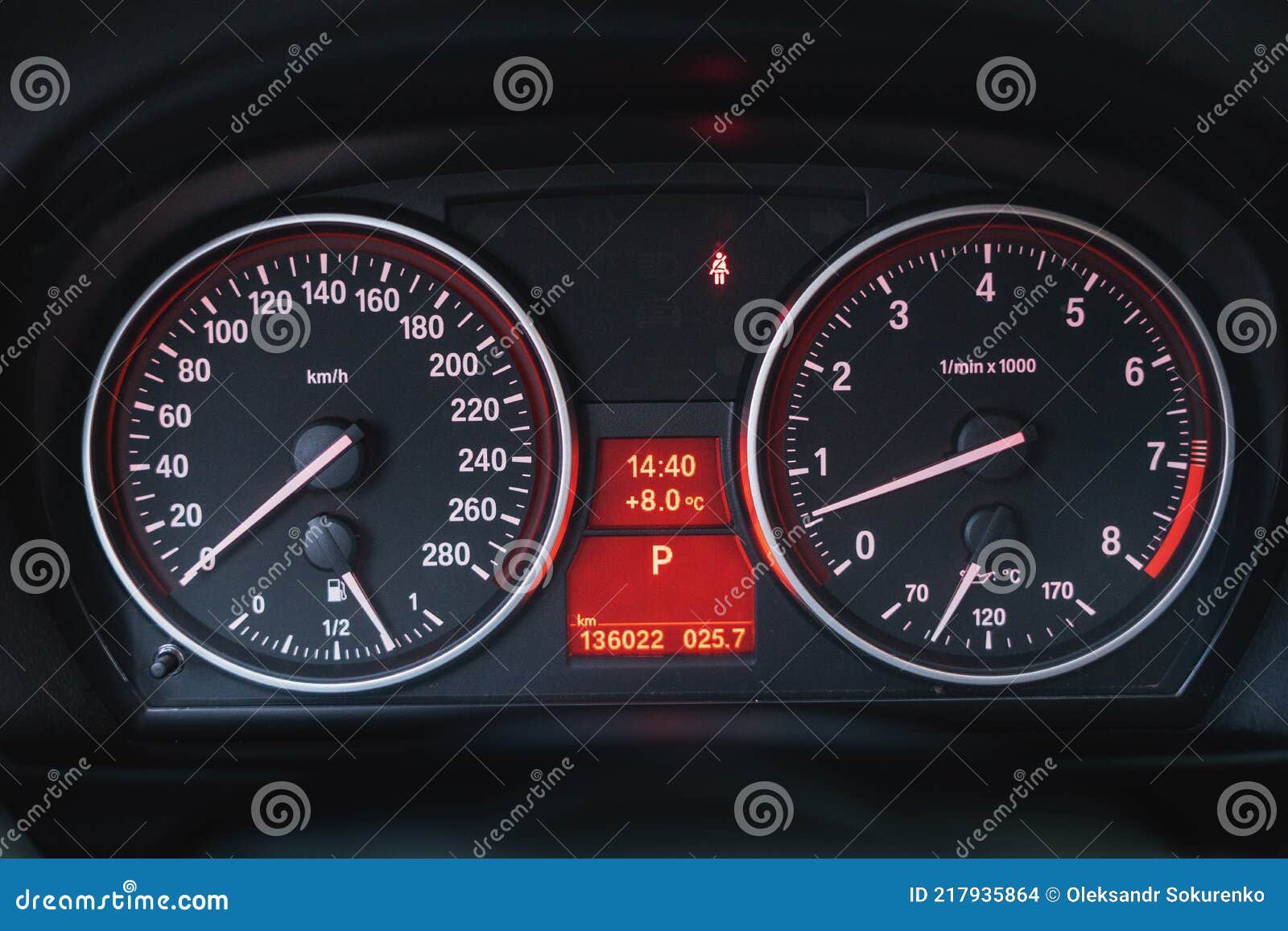 Classic Designed Instrument Cluster Stock Photo - Image of control ...