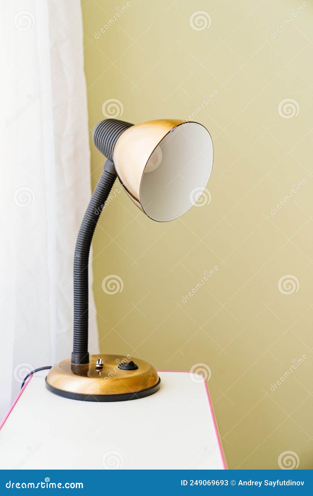 Classic Desk Lamp for the Desktop. Stock Image - Image of desktop ...