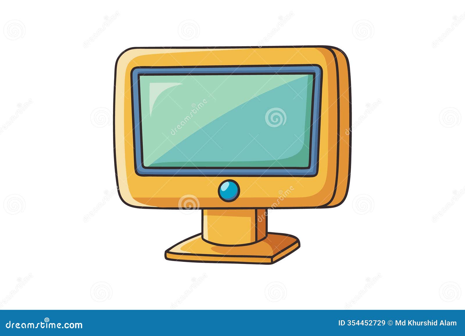 Classic Desktop Computer Icon with a Colorful and Cartoonish Design ...