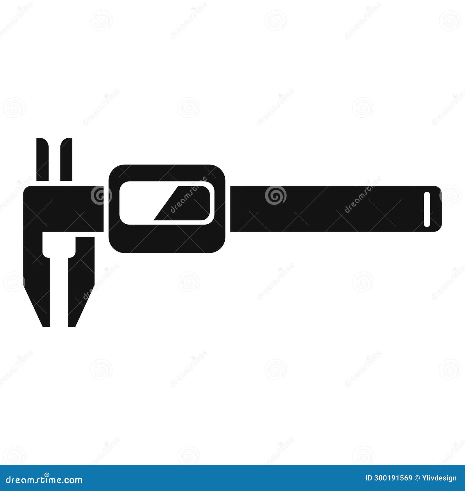 Classic Digital Micrometer Icon Simple Vector. Scale Meter Object Stock ...