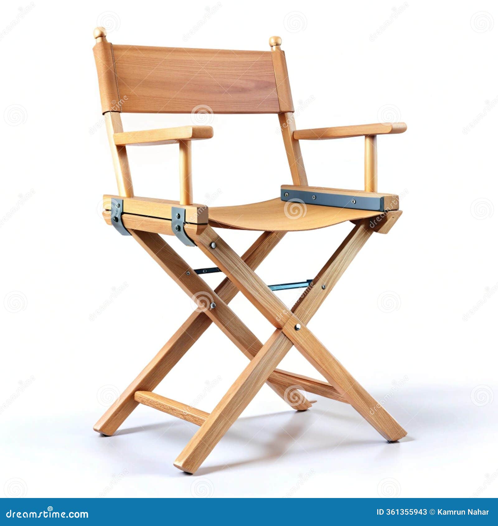 Classic Directors Chair Isolated on White Background Stock Illustration ...