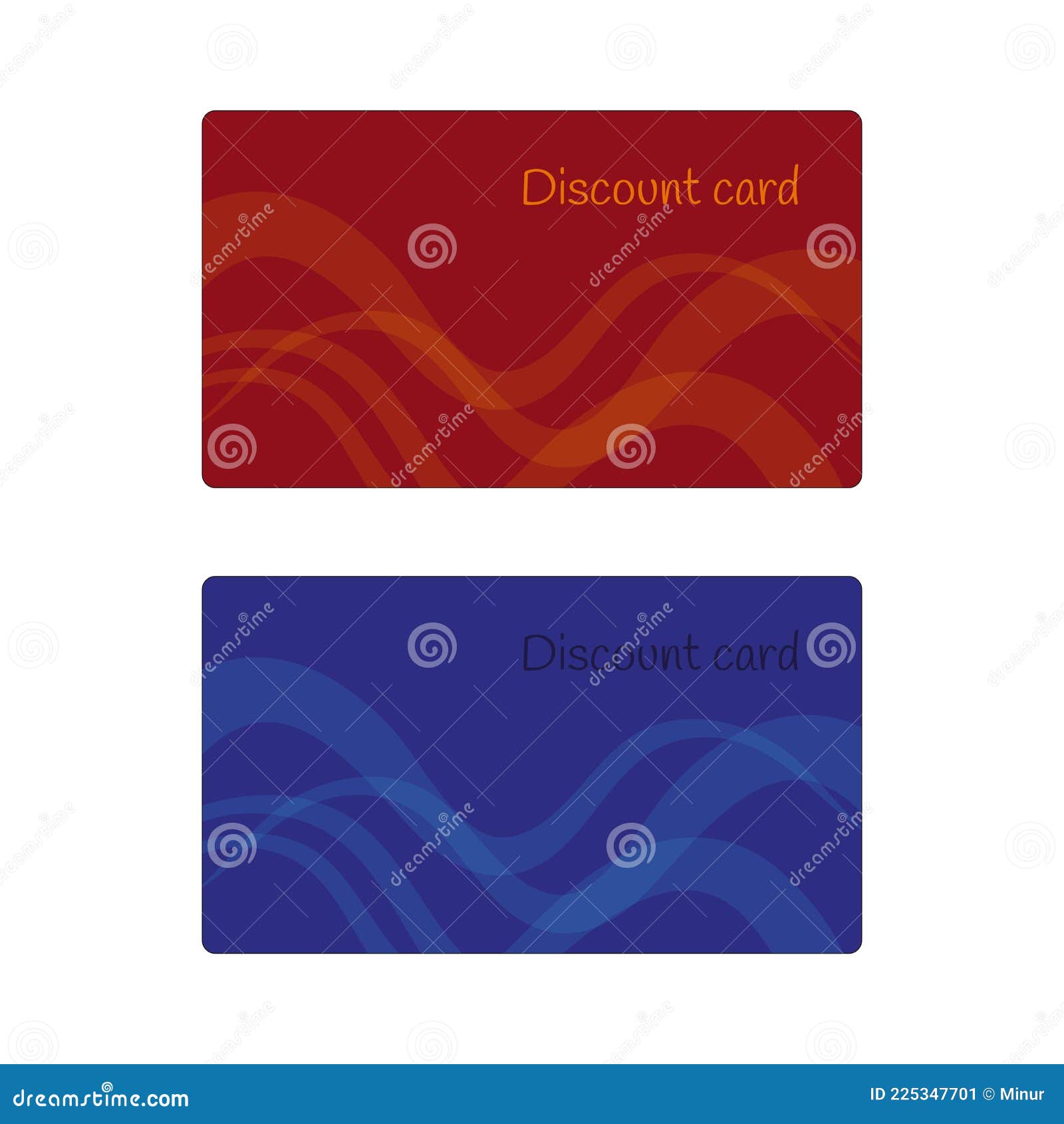 Classic discount cards. stock vector. Illustration of brand - 225347701